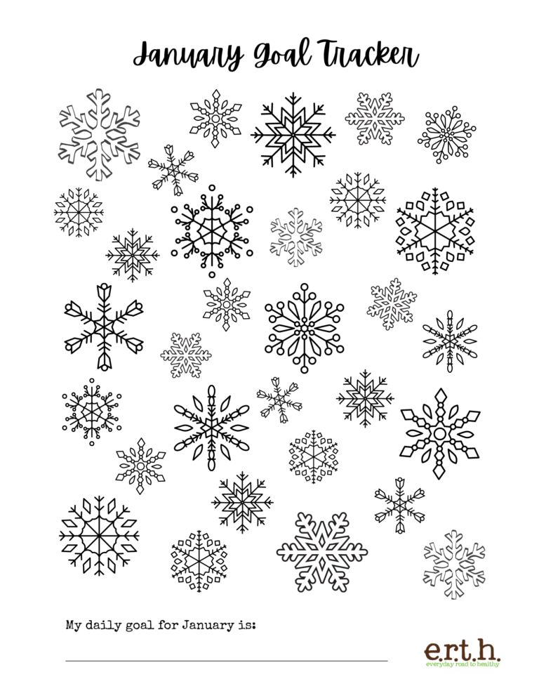 January Goal Tracker – Everyday Road to Healthy