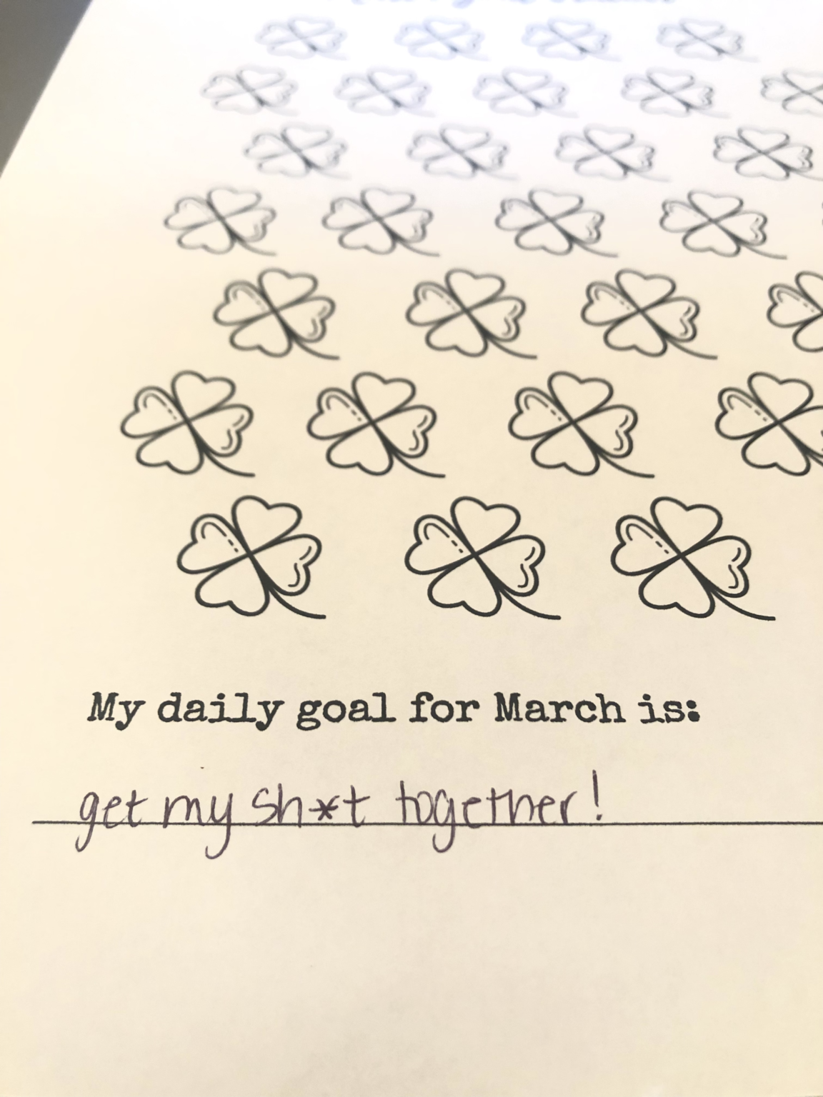 March Goal Tracker – Everyday Road to Healthy