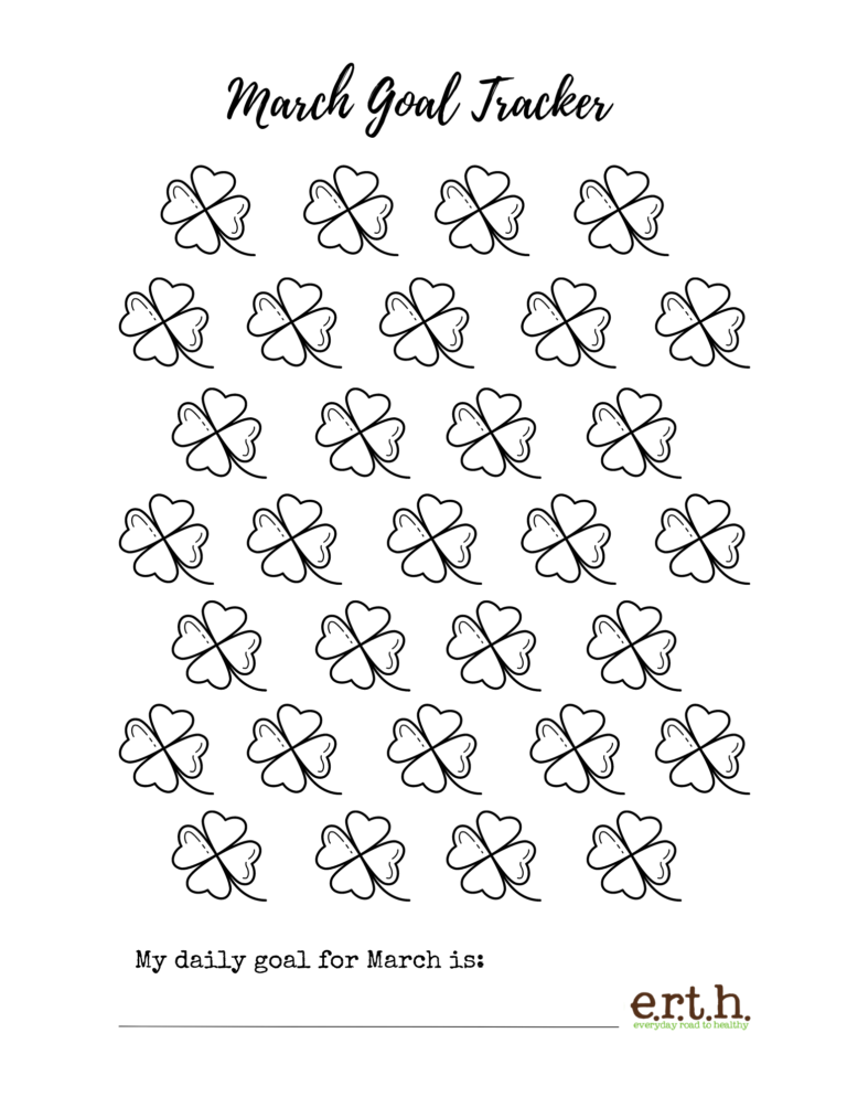 March Goal Tracker – Everyday Road to Healthy